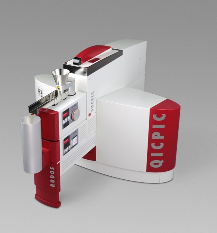 QICPIC Sympatec Acessório combinado para análises em meio seco e ...